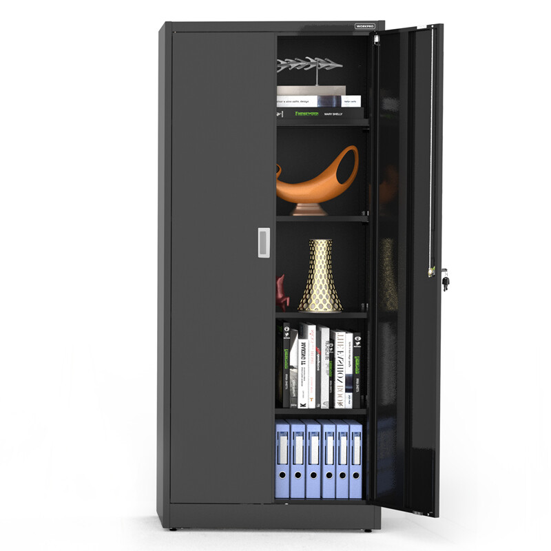 WORKPRO USED Storage Cabinet Metal Garage Cabinets Tall Locking ...