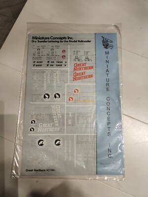 Miniature Concepts Model Railroad Transfer Lettering HO 5080 (G215) | eBay