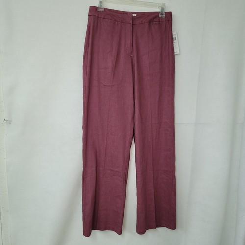 Coldwater Creek Pant Womens 6 Stretch Linen Red Clay Beach Casual ...