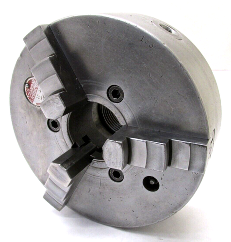 CUSHMAN 10" THREE-JAW LATHE CHUCK w/ 2-7/8"-5 TPI THREADED MOUNT - #10 ...