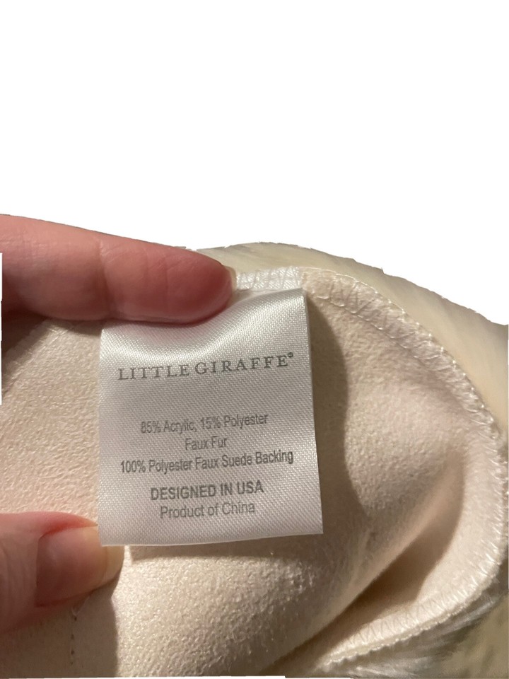 Giraffe at Home Luxe Loft Lamby Cream Faux Fur Baby Throw Rug Play Mat ...