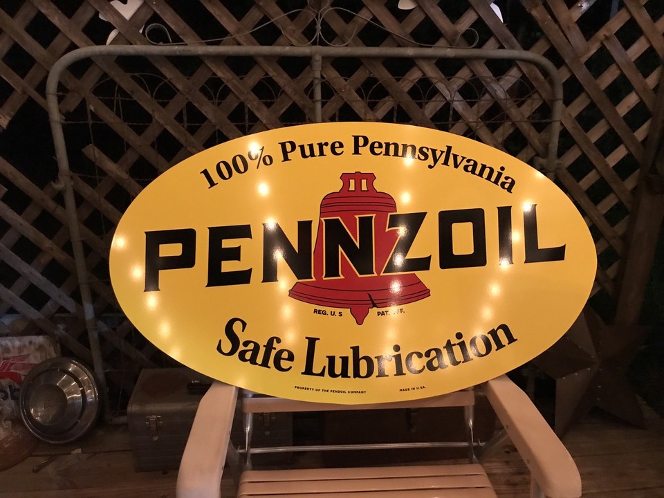Antique Vintage Old Style Pennzoil Sign 40" | eBay