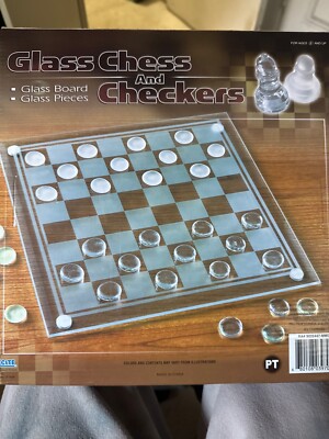 Cardinal Classic Glass Chess and Checkers Set with Glass Board | eBay