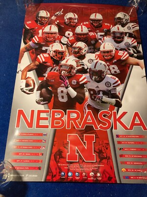 Nebraska Cornhuskers Football. Schedule Poster - | eBay