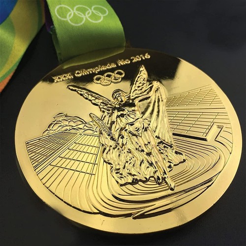 New 2016 RIO Gold Medal DE Olympic Souvenir with Commemorative Ribbon ...