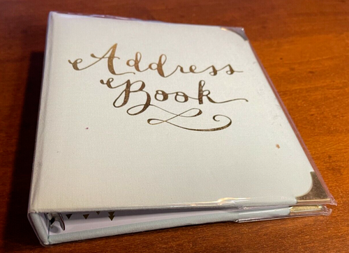 C.R. Gibson Mint Green and Gold Refillable 6-Ring Address Book 26 ...