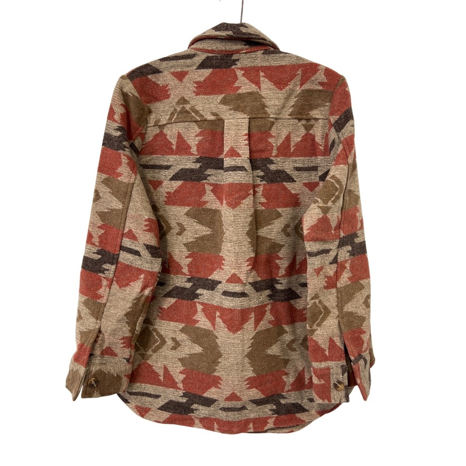 Blue B Aztec Long Sleeve Shacket Shirt Jacket Women S Taupe Sienna ...