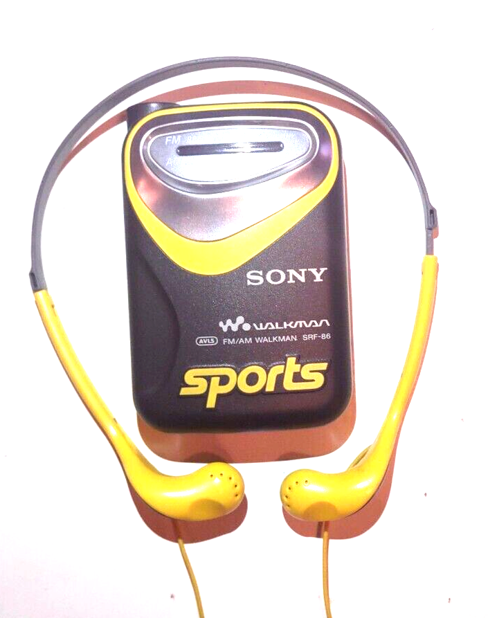 Vintage Walkman Radio Sony Sports AVLS FM. AM. SRF - 86 MDR -W14 With ...