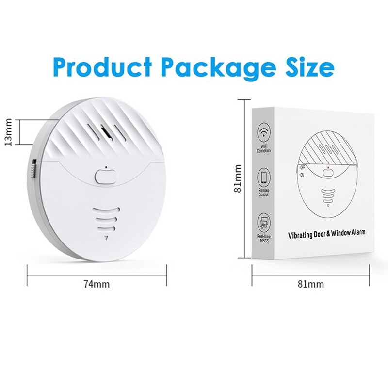 Tuya WiFi Alarm Door and Window Vibration Sensor Security Alert ...