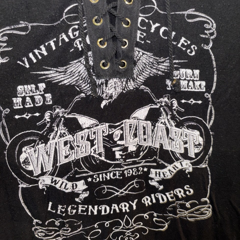 Gaze Black Vintage Cycles West Coast Tank Top Sleeveless Shirt Size Lg ...