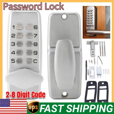 Mechanical Digital Door Lock Push Button Keyless Code Combination Lock ...