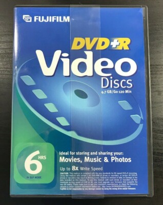 6 Pack, Fujifilm DVD Recordable Media DVD-R 8x 4.70GB Video Box - Up to ...