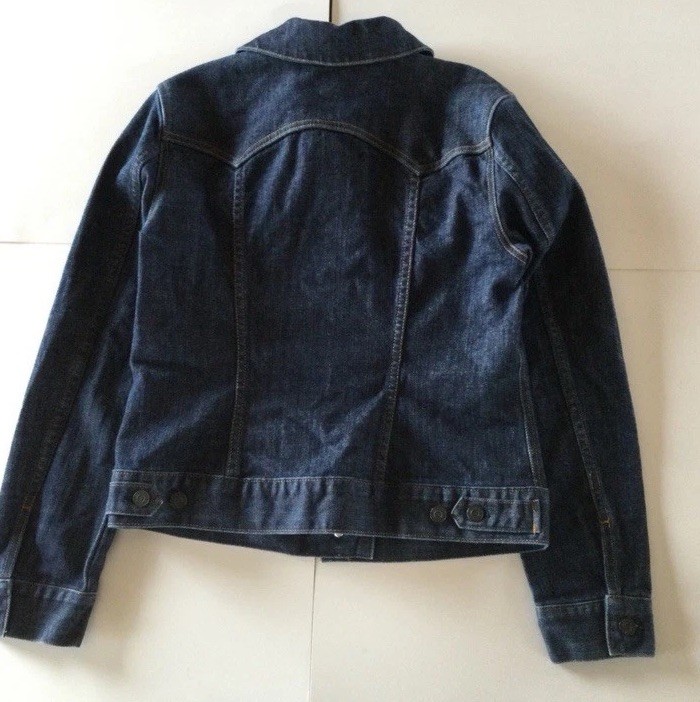 Gap Stretch Dark Blue Jean Denim Button Jacket Front Pockets Size ...