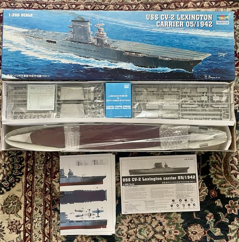 Trumpeter 1:350 USS CV-2 Lexington Aircraft Carrier 05/1942 Model Kit ...