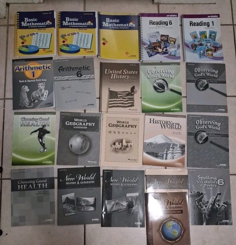 Abeka Grade 6 Lot Of 21 History Geography Arithmetic Math Health ...