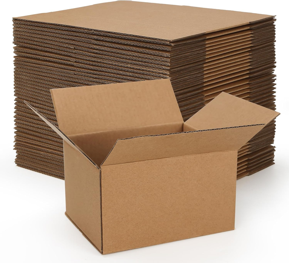40 Pack 5X4X3 Shipping Boxes Brown, Small Corrugated Cardboard Box for ...