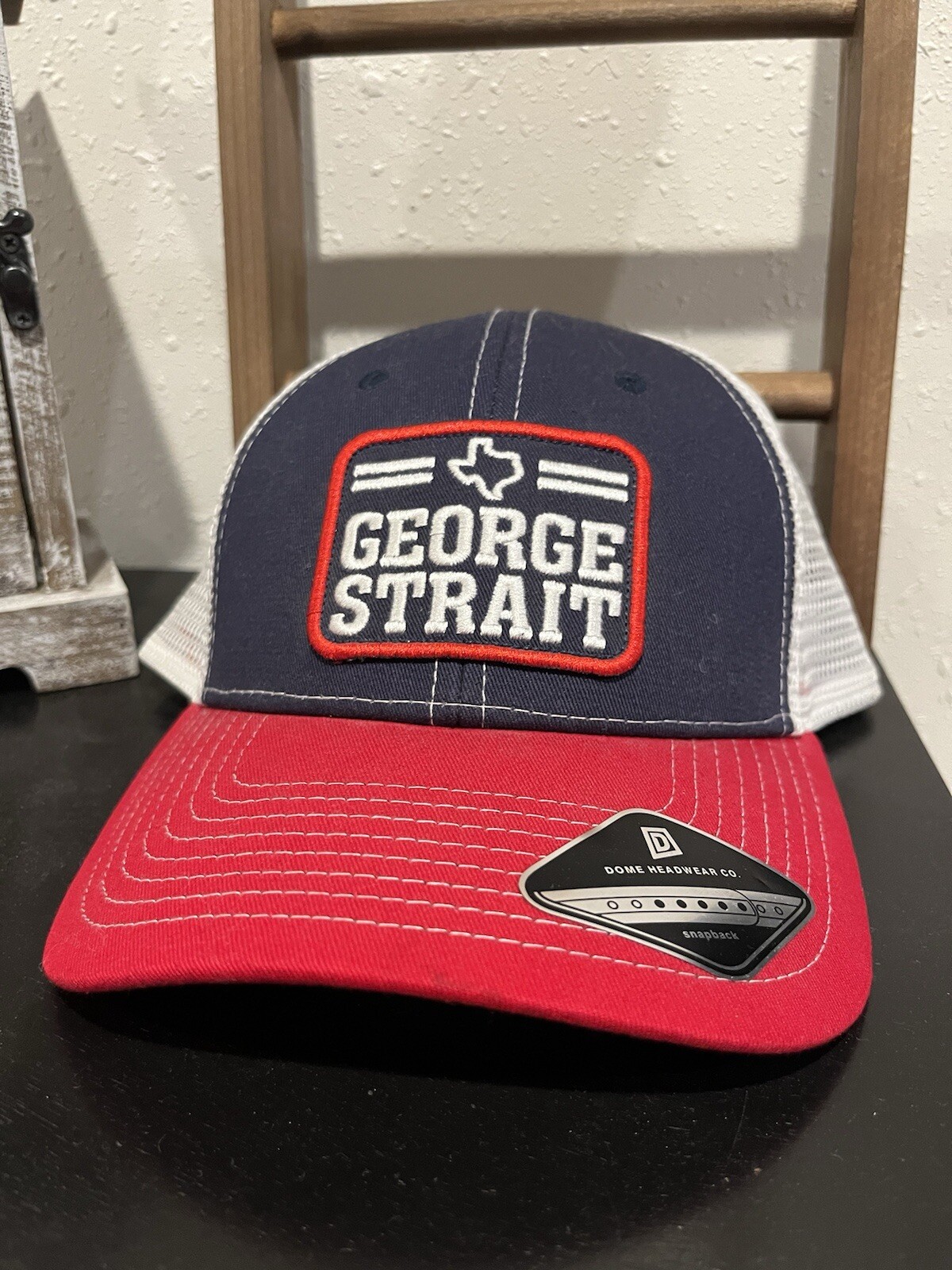 George Strait Snapback Hat Cap Adjustable Country Music Red White Blue ...