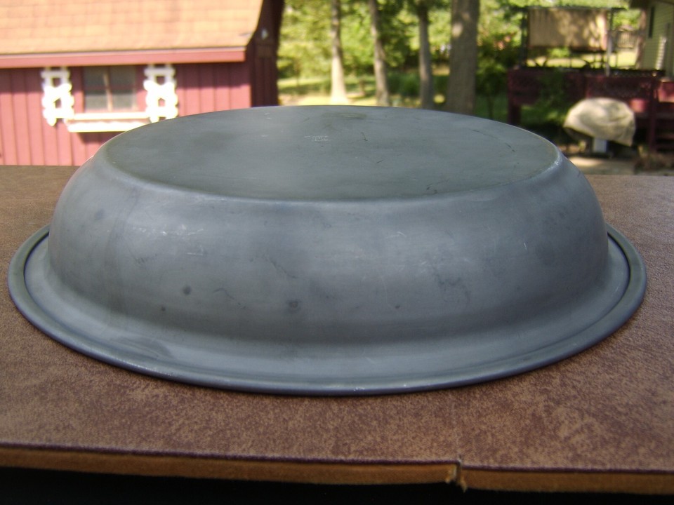 Large 13" Hand Crafted ASL Pewter Bowl with Museum Finish | eBay