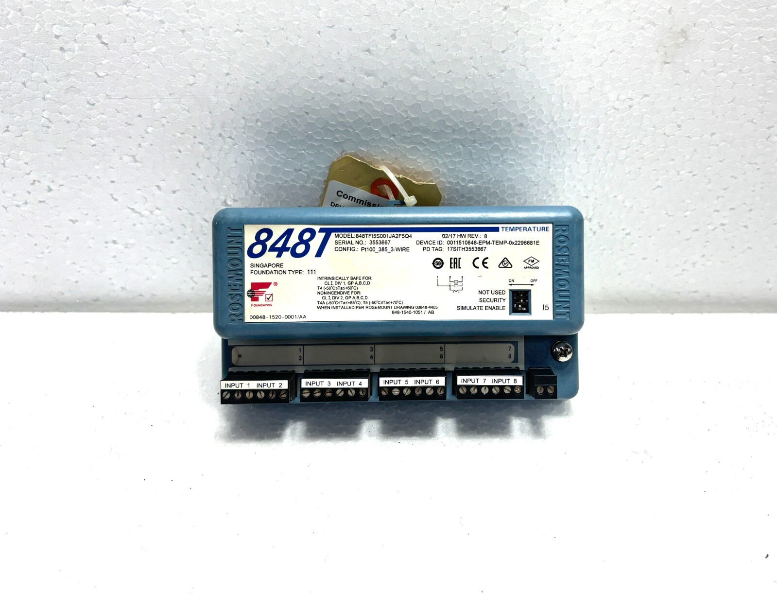 Rosemount 848T Fieldbus Temperature Transmitter 848TFI5S001JA2F5Q4 | eBay