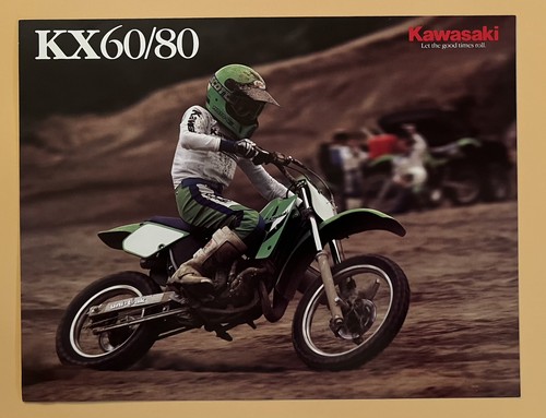 1986 Kawasaki KX60-B2 / KX80-G1 Double-sided brochure-literature | eBay