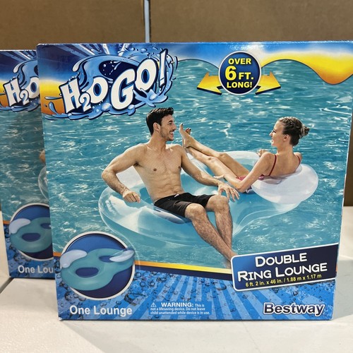 Bestway H2O Go! Double Ring Lounge Inflatable Pool Float 6Ft 2-person 821808430093 | eBay