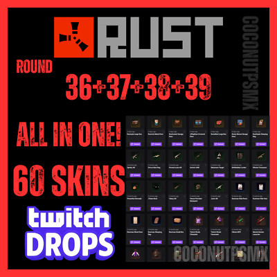 Rust Twitch Drops Skins Round 36 37 38 39 | 40 Skins | PC | Steam Game ...