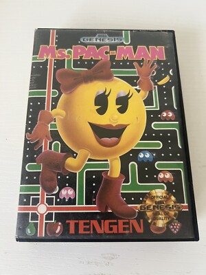 Sega Genesis Game Ms. Pac-Man Case & Game Only No Manual! FREE SHIPPING ...