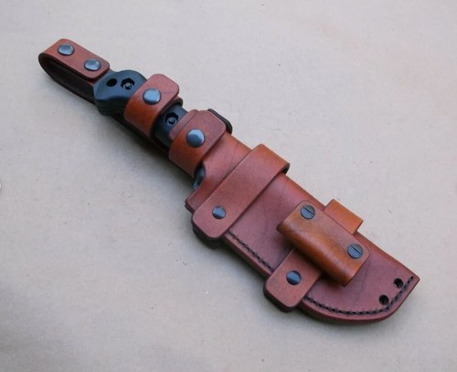 KA BAR BECKER BK-2 CUSTOM LEATHER SHEATH (SHEATH ONLY) READ DESCRIPTION ...