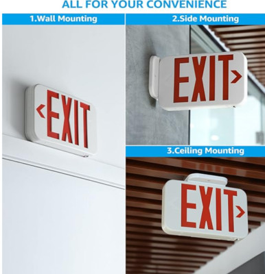 TORCHSTAR LED Exit Sign, Emergency Exit Light with Battery Backup ...