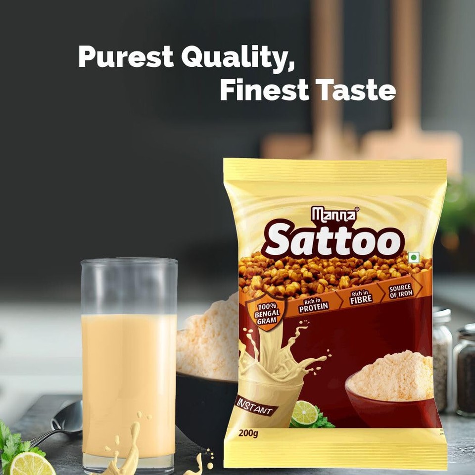 Indian Sattu Powder 100% Channa Sattu Roasted Gram Atta Flour -500g ...