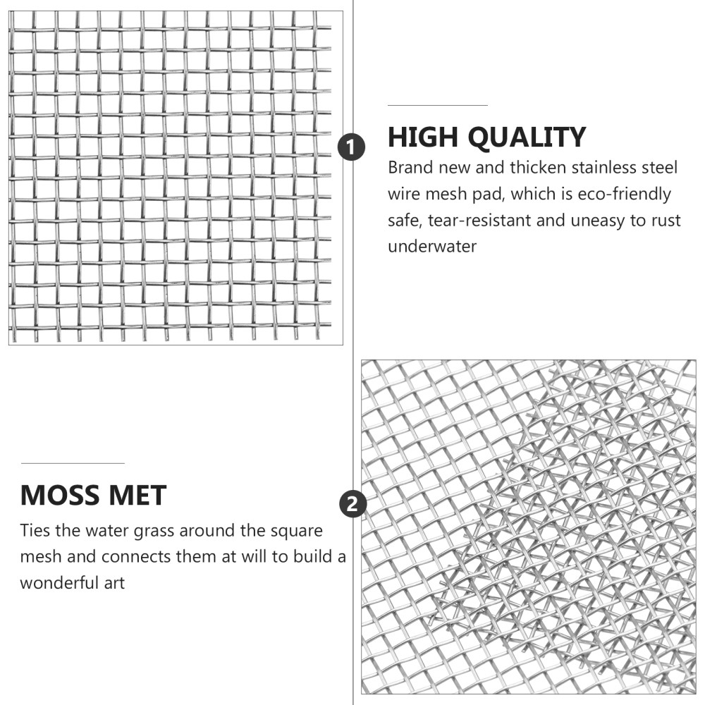 8pcs Stainless Steel Wire Mesh Pad for Aquarium Moss Plant Fixing | eBay