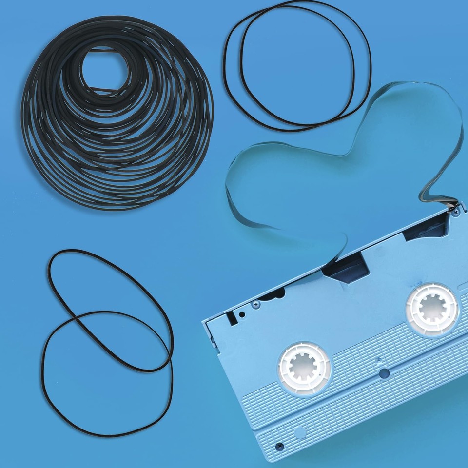 100 Pcs Recorder Rubber Belts Cassette Recorder Repair Maintenance Mix ...