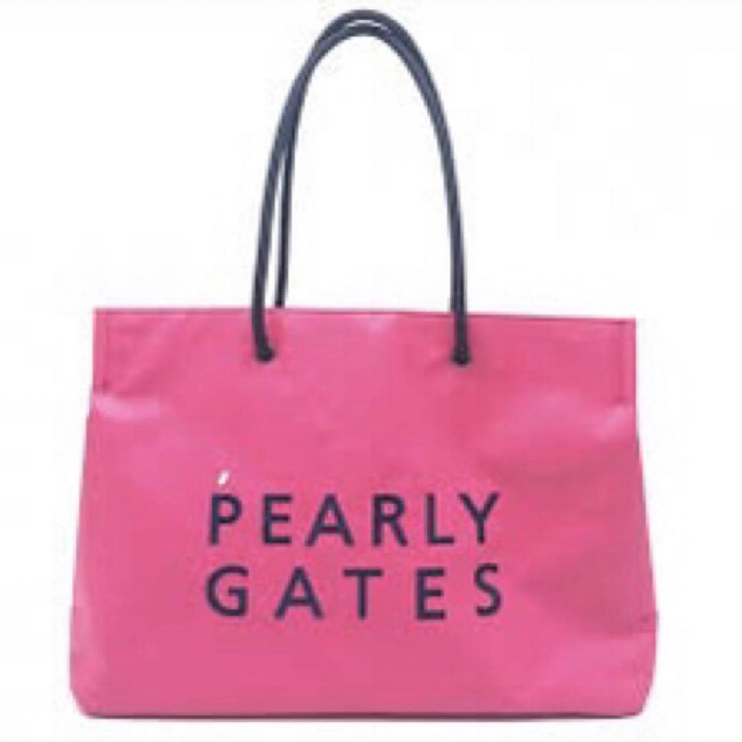 PEARLY GATES Pink Big Tote Bag Leather Women's Fashio… - Gem