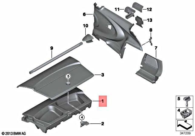 Genuine Mini R56 Coop.s JCW 3 Doors Tool Kit Compartment 71107330570 ...