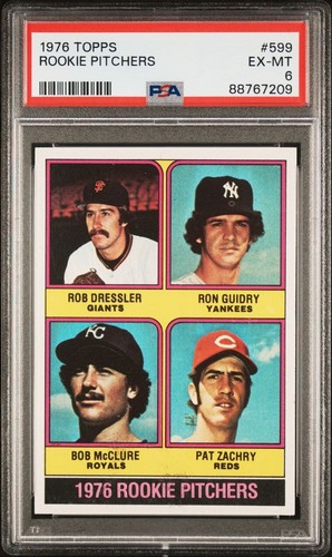 1976 Topps #599 ROOKIE PITCHERS PAT ZACHRY REDS RC RON GUIDRY YANKEES ...