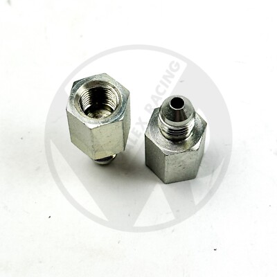 2 Steel Adapter Fittings 1/8" NPT Female (National pipe thread) to -3AN ...