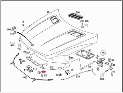 Genuine MERCEDES Hood Safety Catch X166 X204 2048800460 | eBay
