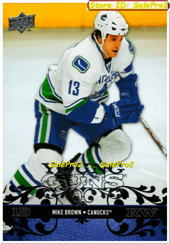 UPPER DECK 2008 MIKE BROWN NHL RC VANCOUVER CANUCKS STAR MINT ROOKIE ...