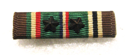USA Medal Bar Europe Africa M.E. Medal 2 stars,pin back ww2 | eBay
