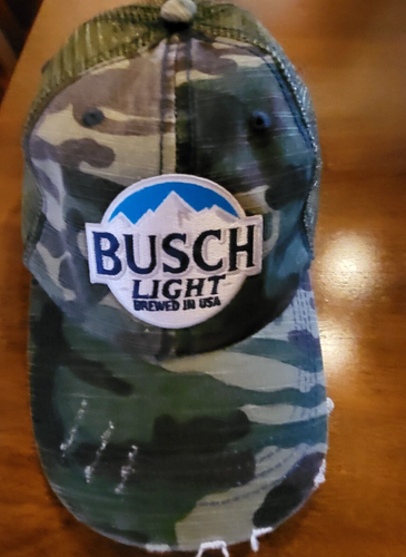 New-Camo- Busch LIght Beer Adjustable Mesh Cap-Retro Beer | eBay