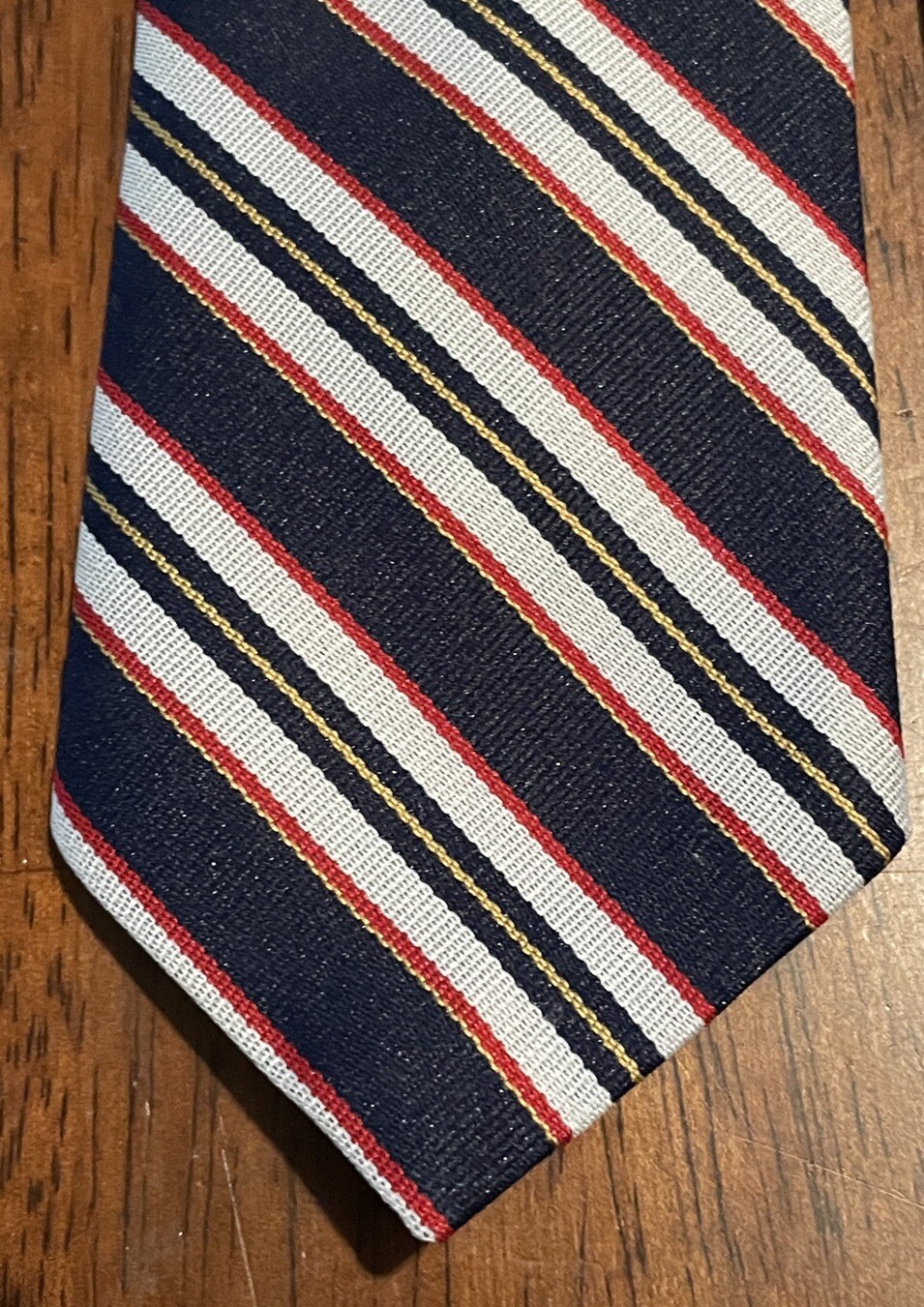 Pair of Vintage Austin Reed London Men's striped ties - red, blue, gold ...