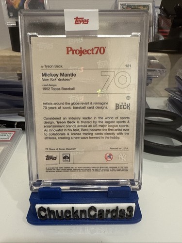 2021 Topps Project 70 - 1952 Topps Baseball Mickey Mantle #121 /6656 | eBay