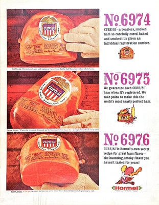 Hormel Cure/81 Boneless Smoked Ham Secret Recipe Perfection Vintage Mag ...
