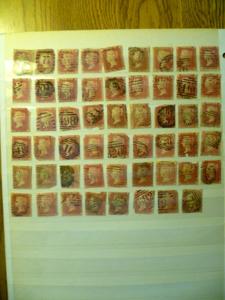 TO CLEAR - A DOUBLE SIDED STOCKCARD WITH 125 X DAMAGED/REJECTED PENNY ...