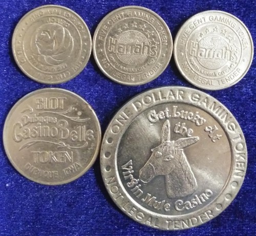Vintage Casino Tokens. Lot of Five Non Las Vegas. | eBay