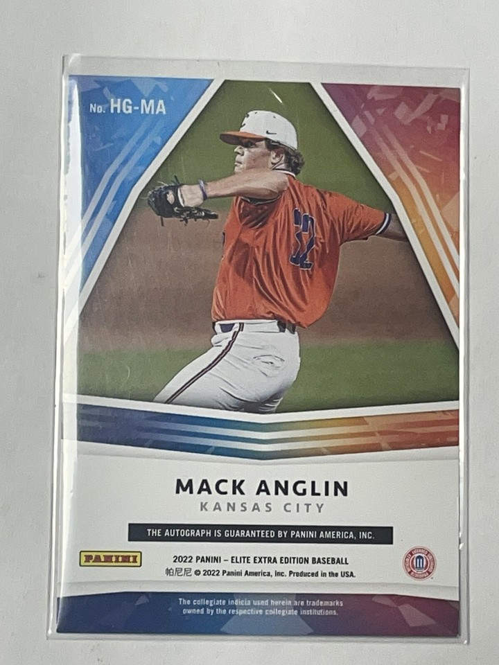 MACK ANGLIN HIDDEN GEMS HOLO AUTO 2022 PANINI ELITE EXTRA EDITION ...