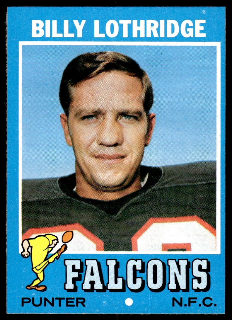 1971 TOPPS BILLY LOTHRIDGE ATLANTA FALCONS #29B | eBay