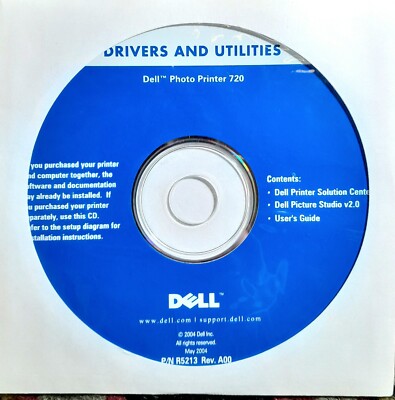 DELL DRIVERS&UTILITIES SOFTWARE CD-ROM FOR PHOTO PRINTER 720(P/N: R5213 ...