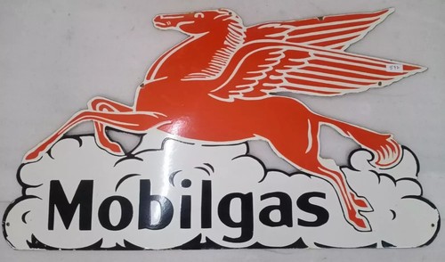 PORCELAIN ENAMEL SIGN MOBIL GAS SIZE 36X21 INCHES SINGLE SIDED. | eBay