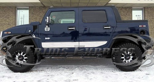 2003-2009 Hummer H2 Chrome Body Side Rocker Panel Trim Door Cover 6 ...